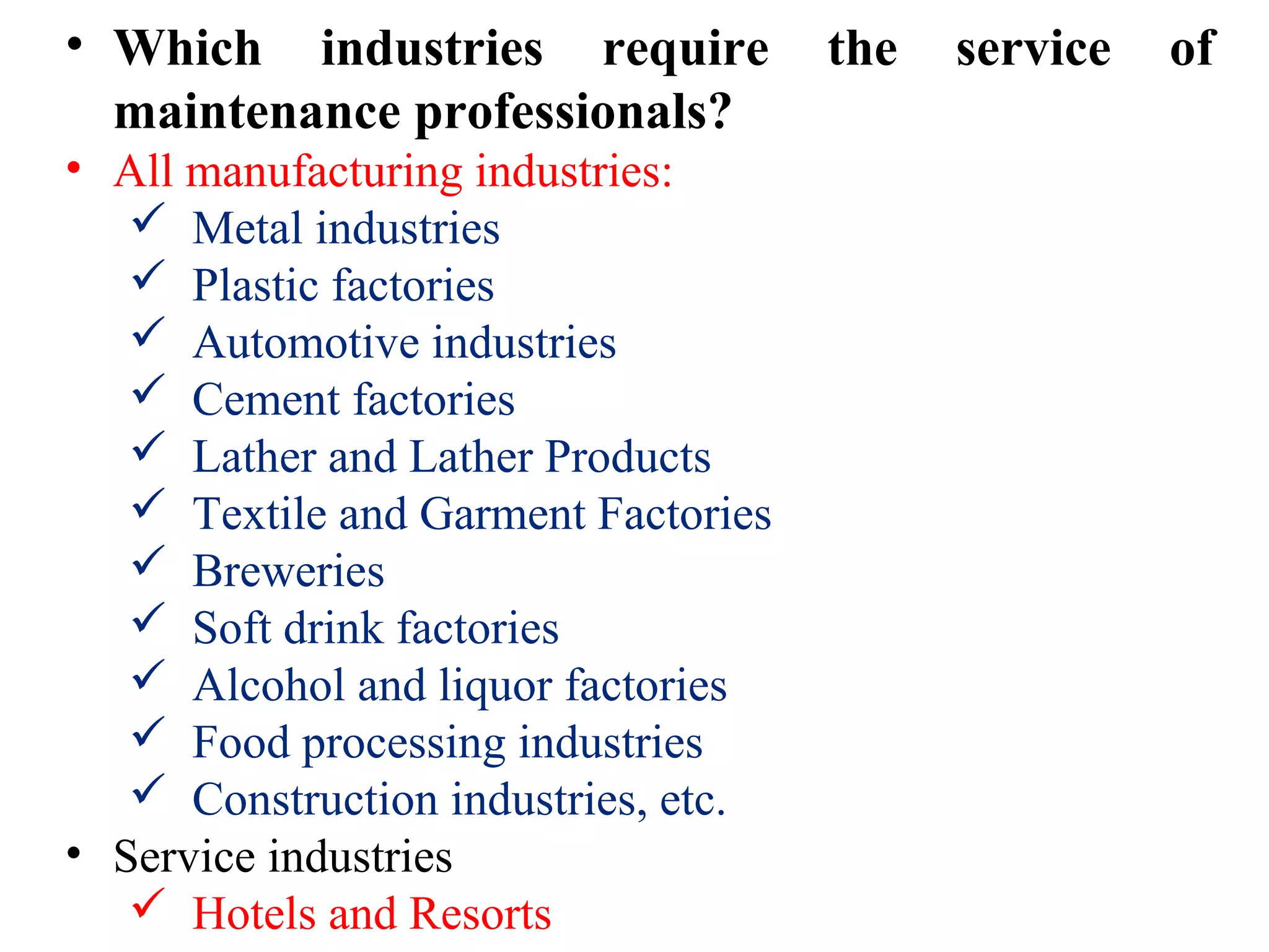 Introduction to machine maintinance and installation | PPT