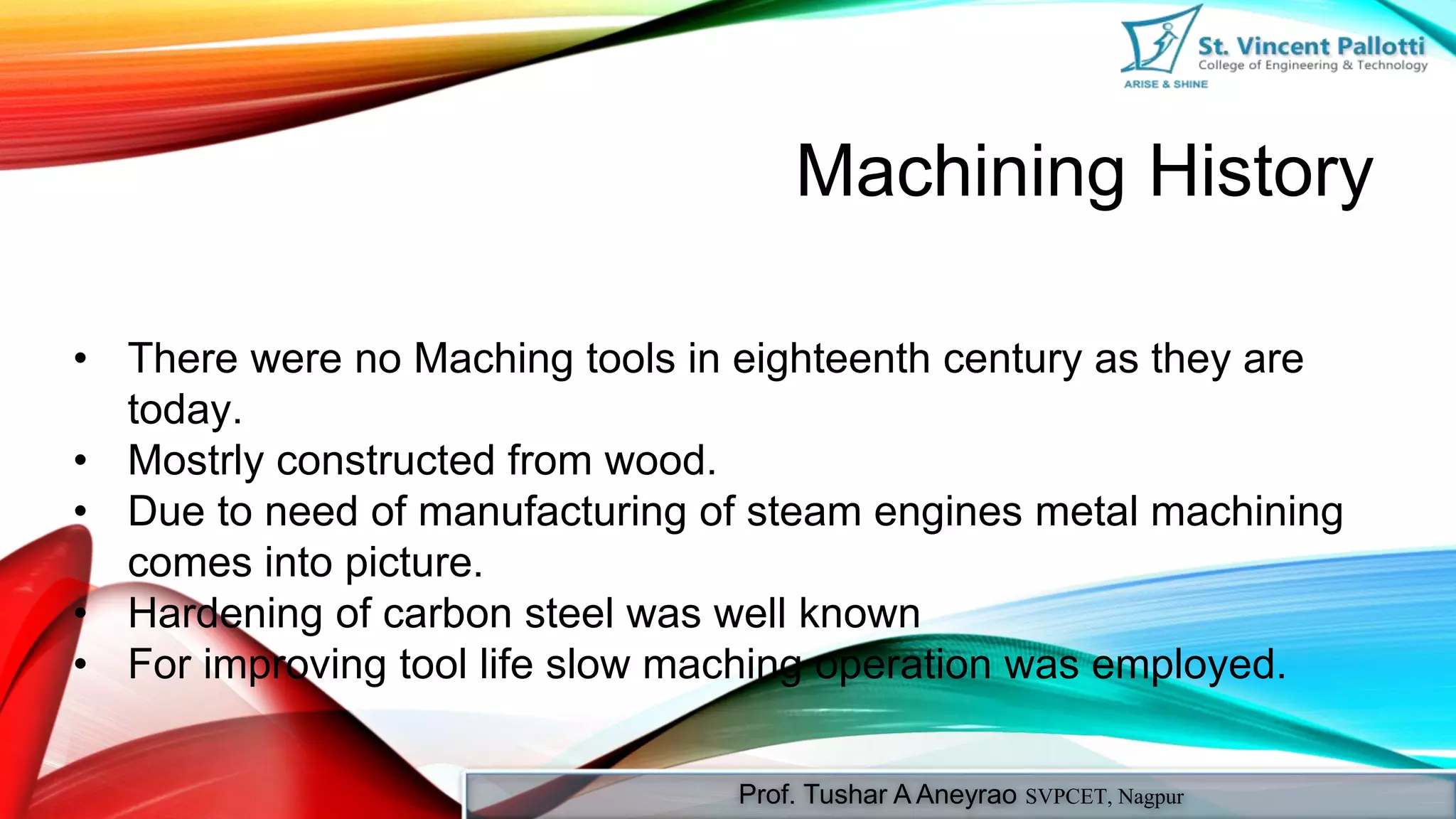 Introduction to machining | PPTX