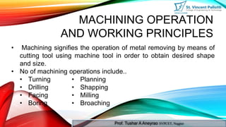 Introduction to machining | PPTX