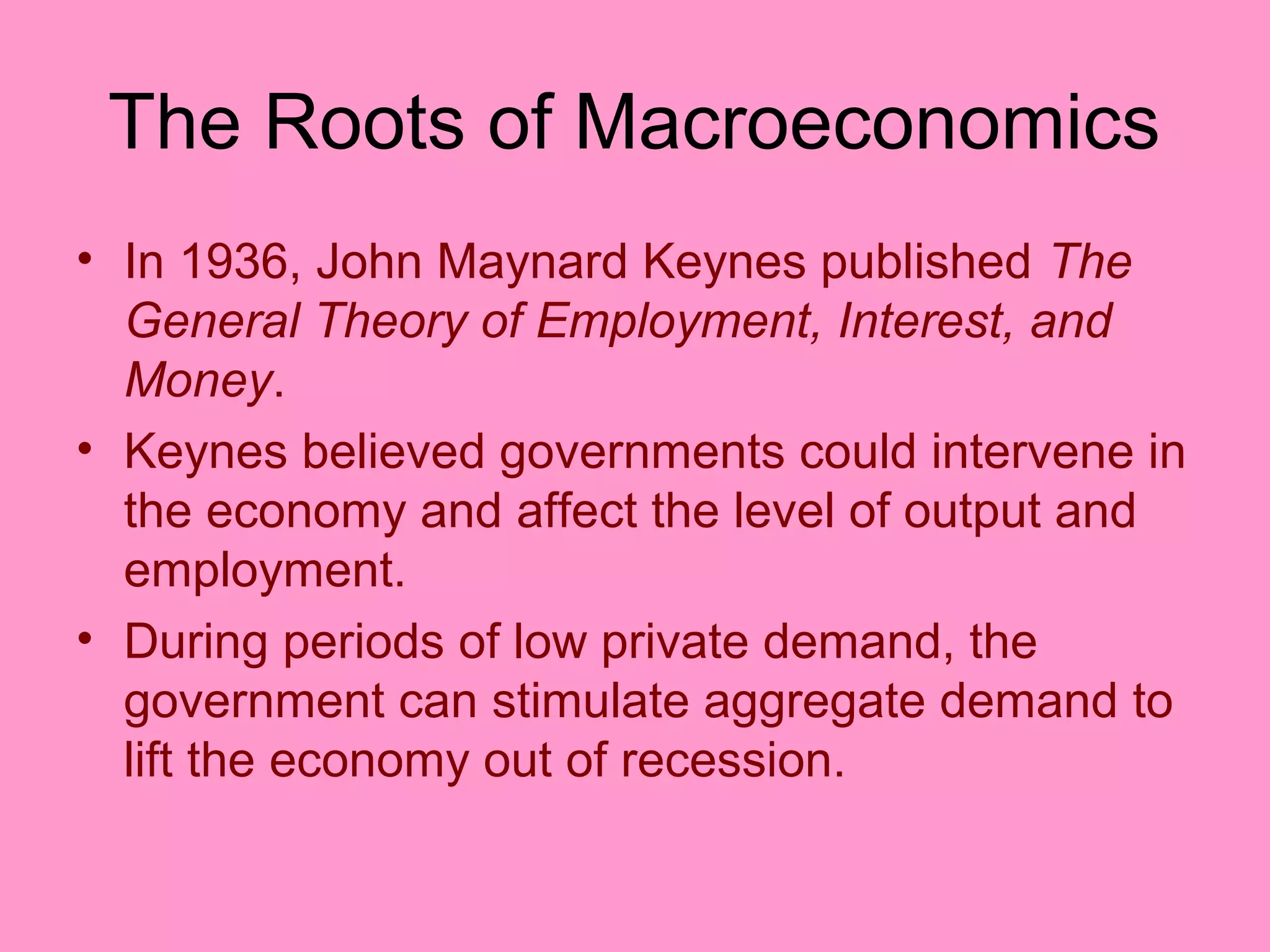 Introduction to macroeconomics | PPT