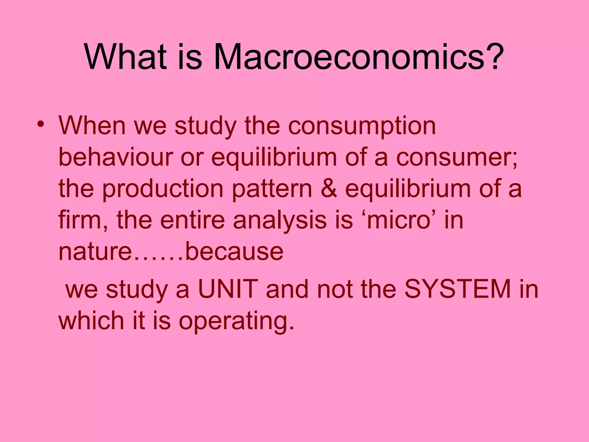 Introduction to macroeconomics | PPT