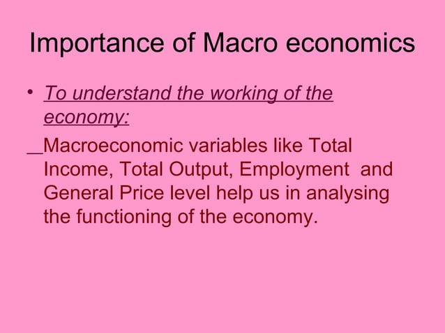 Introduction to macroeconomics | PPT