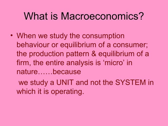 Introduction to macroeconomics | PPT