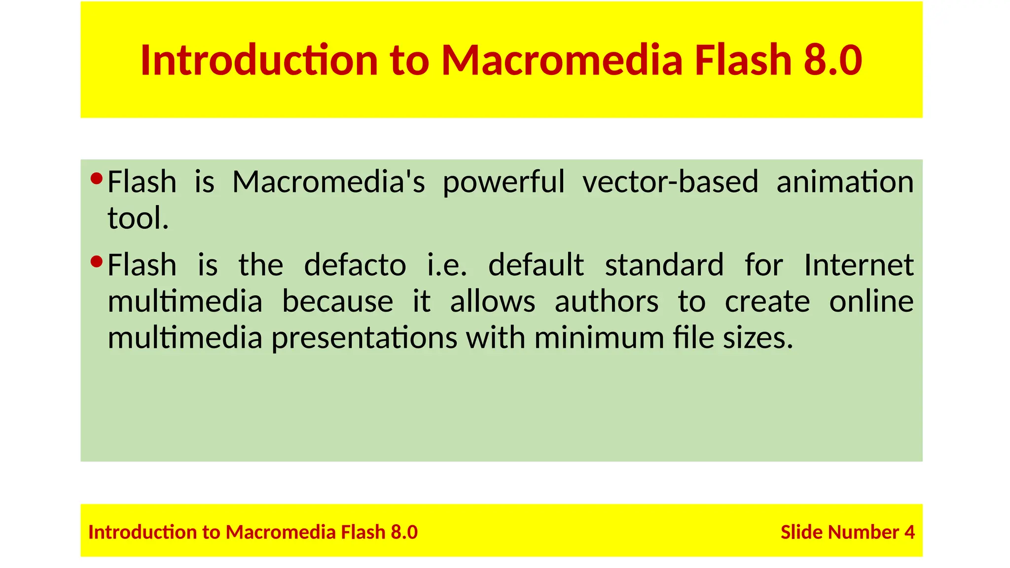 Introduction to Macromedia Flash 8.pptx. | PPTX