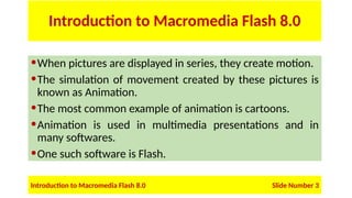 Introduction to Macromedia Flash 8.pptx. | PPTX