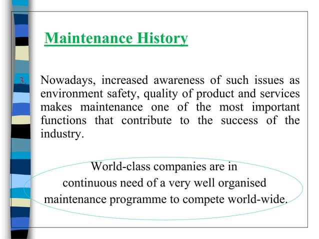 Introduction to maintenance | PDF | Mechanical and Industrial ...
