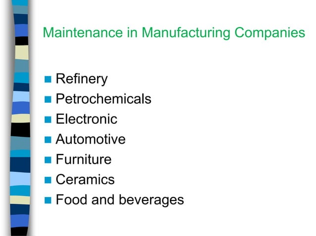 Introduction to maintenance | PDF | Mechanical and Industrial ...