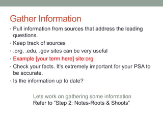 Introduction to making psa’s | PPTX