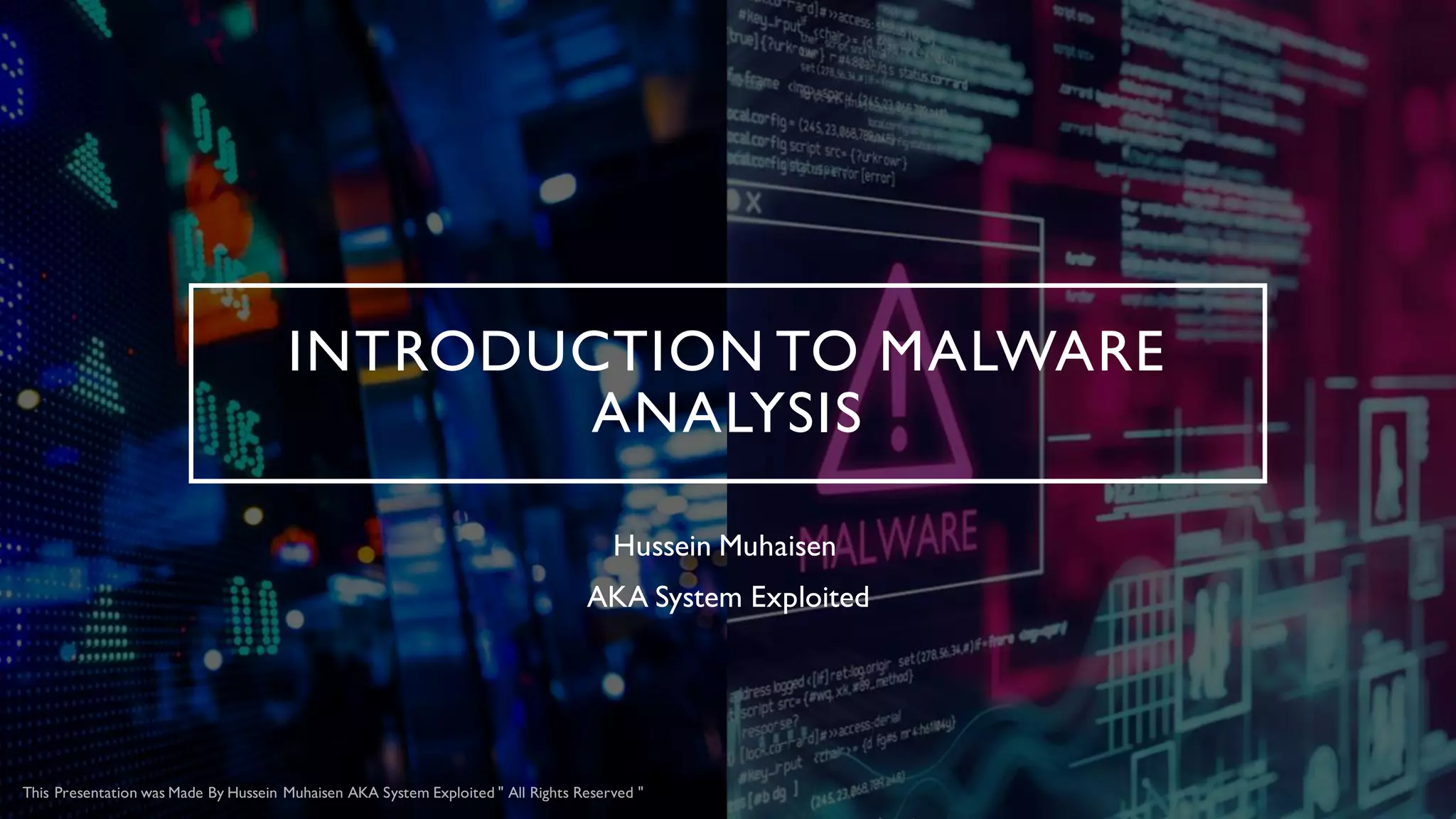 Introduction To Malware Analysis | Pdf