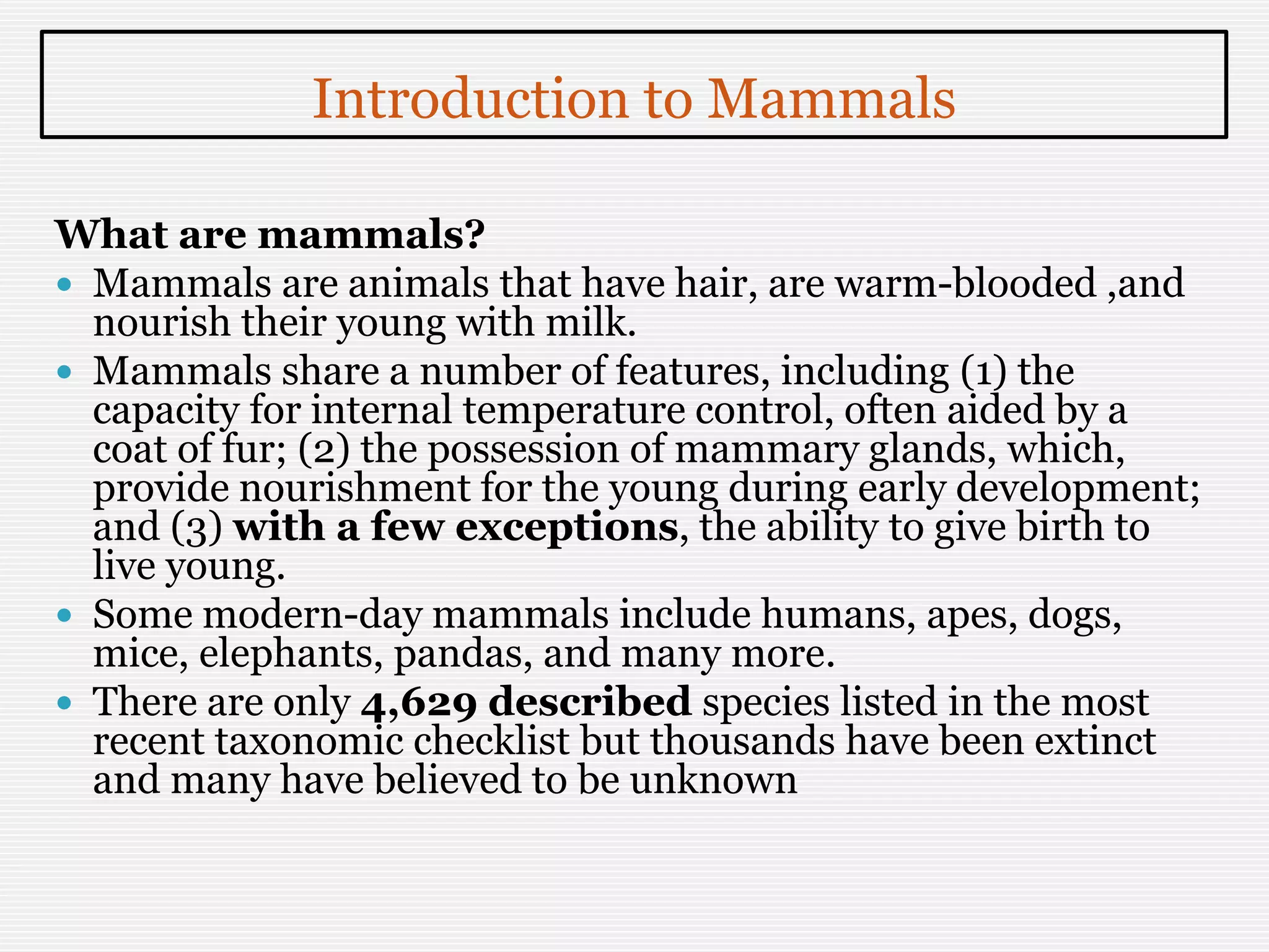 Introduction to Mammalogy.pdf | Biological Sciences | Science
