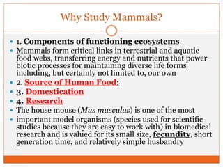 Introduction to Mammalogy.pdf | Biological Sciences | Science