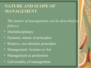 Introduction to Management - Basic concepts & fundamentals (An overview ...