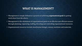 Introduction to management | PPTX