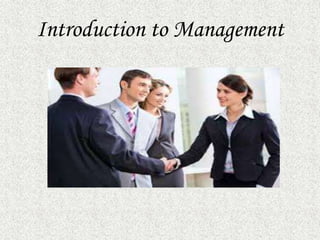 Introduction to management | PPT