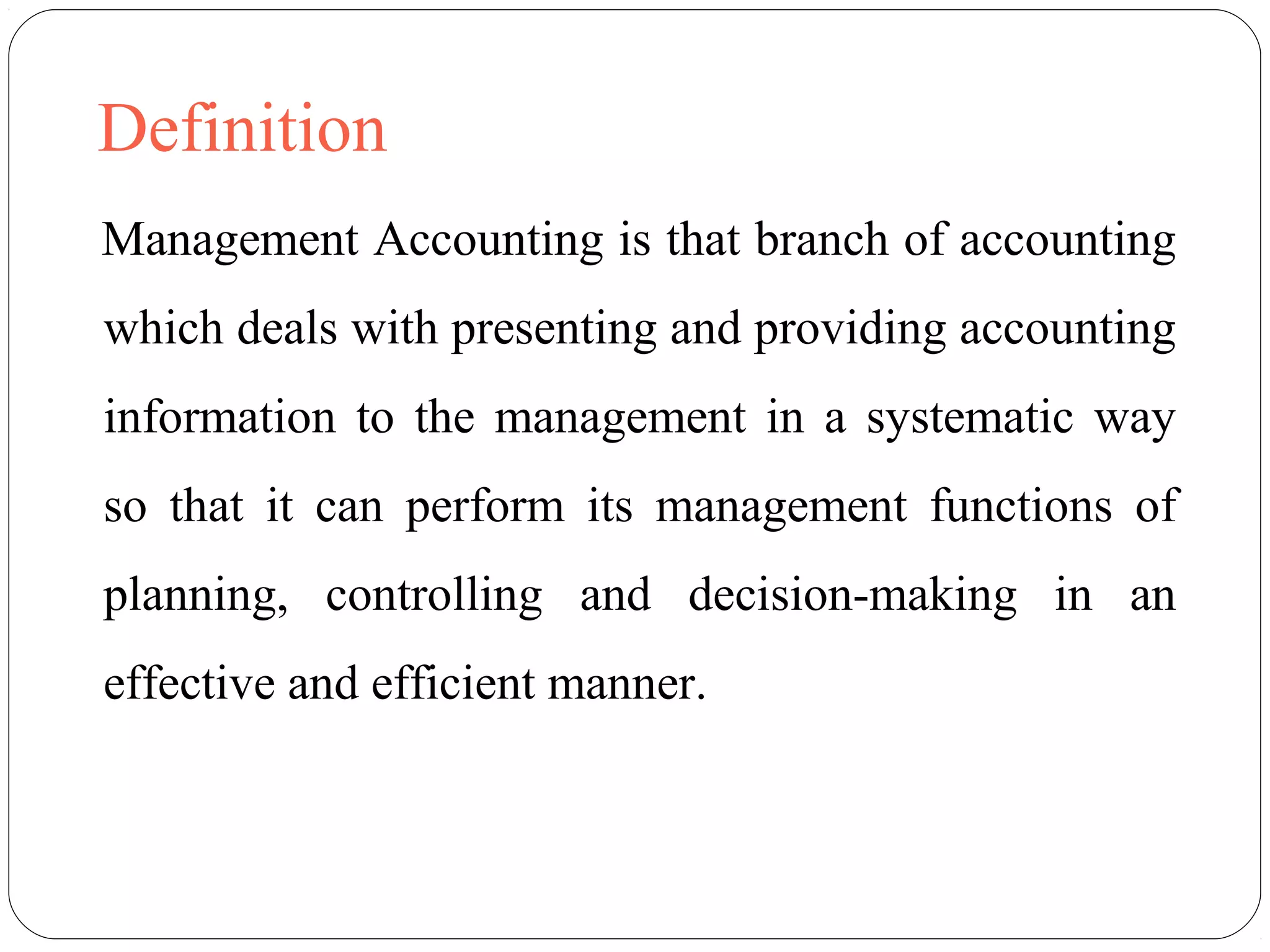 Introduction to management accounting | PPT
