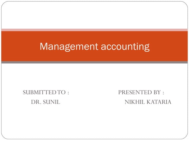 Introduction to management accounting | PPT