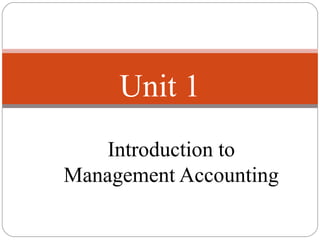 Introduction to management accounting | PPT