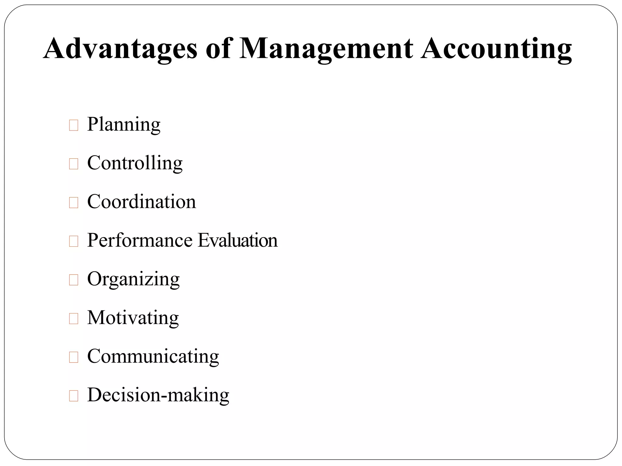 Introduction to management accounting | PPTX