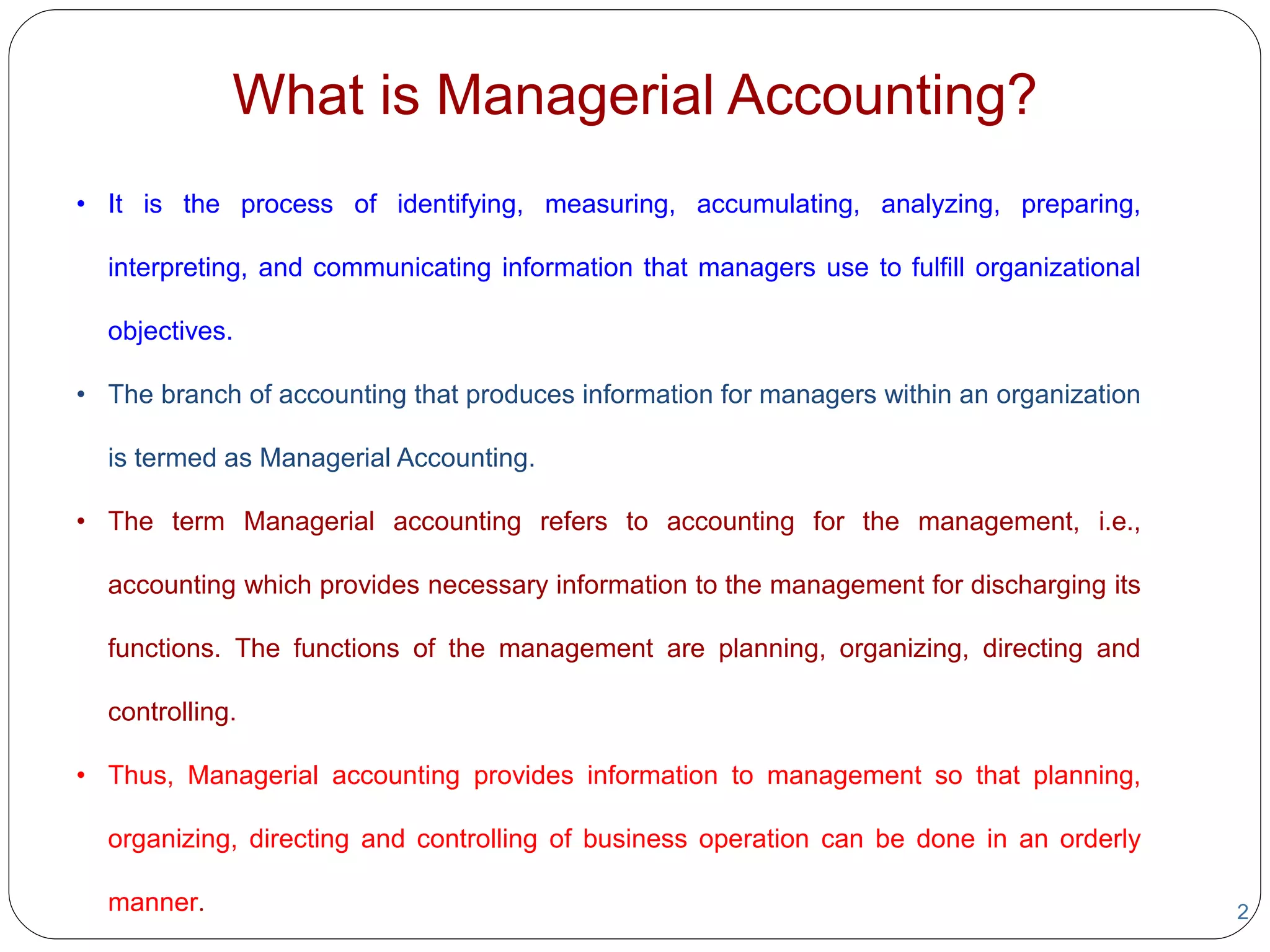 Introduction to management accounting | PPTX