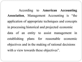 Introduction to management accounting | PPTX