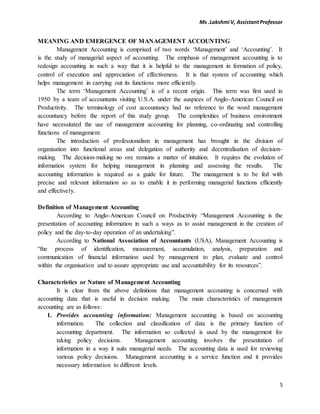 Introduction to management accounting and Financial Statement Analysis ...