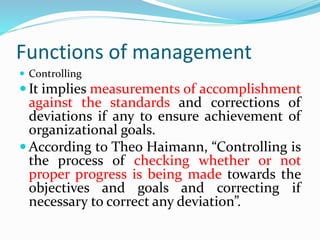 Introduction to management and organization | PPTX