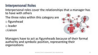 Introduction to management and organization by Aurangzaib Hafeez | PPT