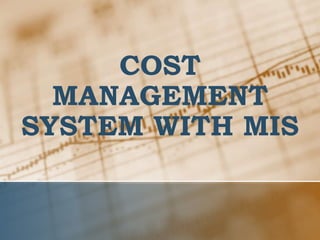 Introduction to management information system in costing | PPT