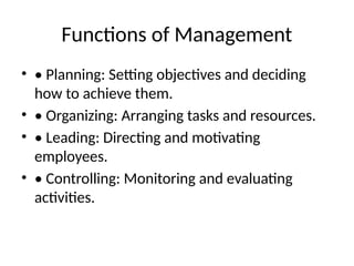 Introduction_to_Management_PPT from Bengaluru | PPTX