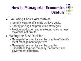 Introduction to managerial economics | PPTX