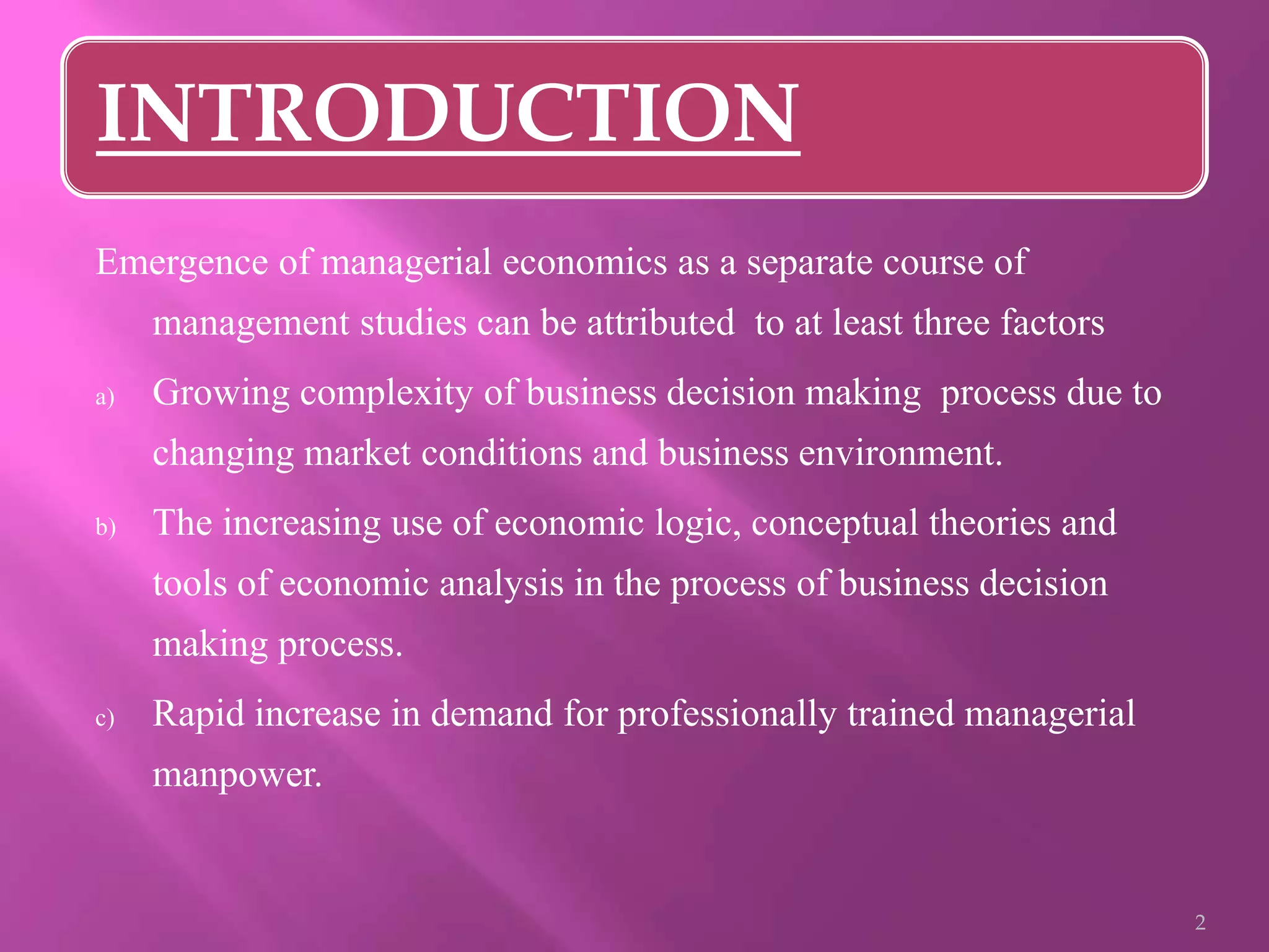 Introduction to managerial economics | PPT