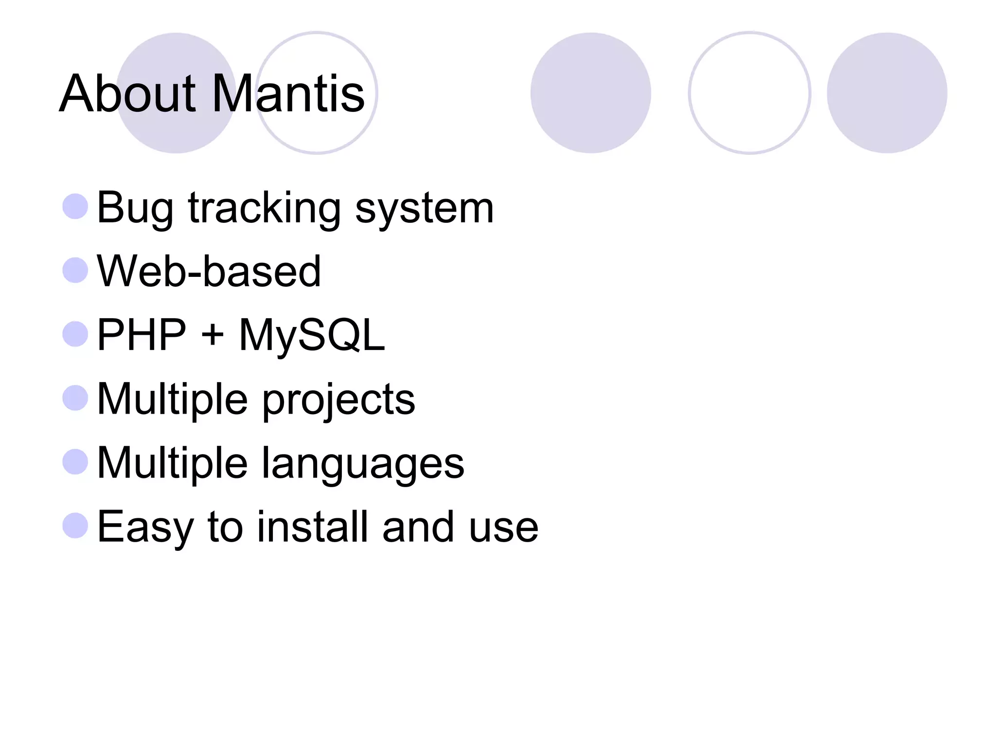 Introduction to Mantis | PPT