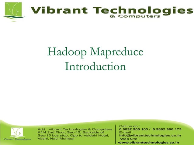 Hadoop - Introduction to mapreduce | PPT | Programming Languages | Computing