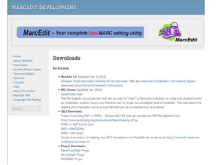 Introduction to MarcEdit | PPT
