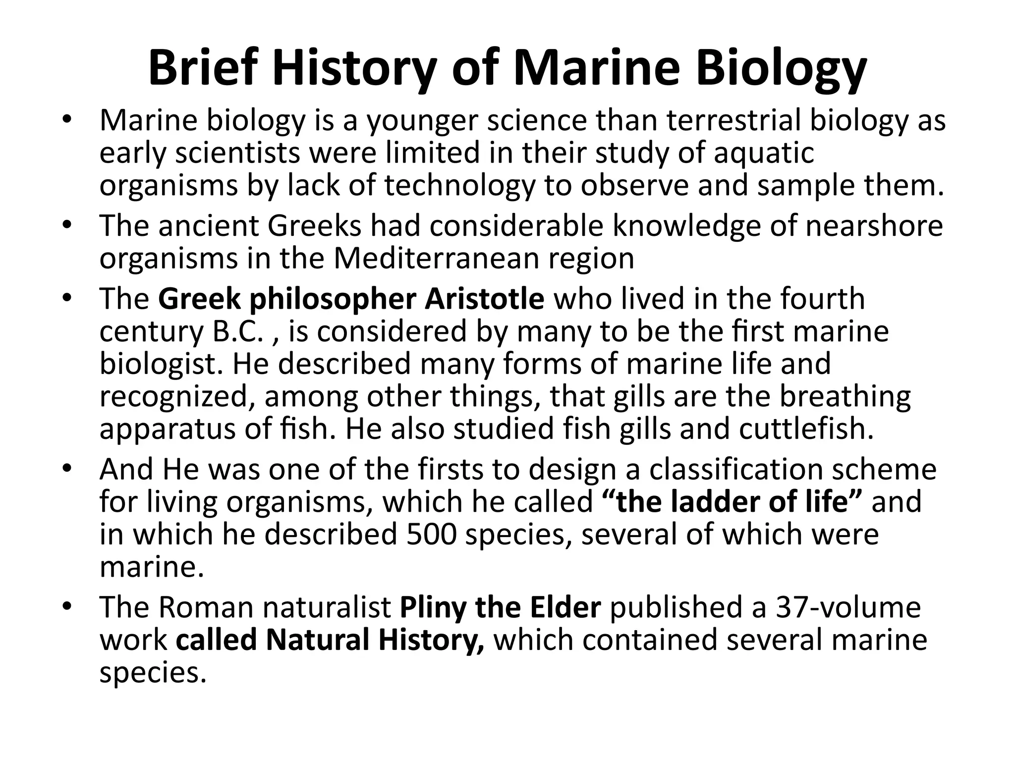 Introduction to marine biology (Dr Zubia Masood SBKWU) | PPTX