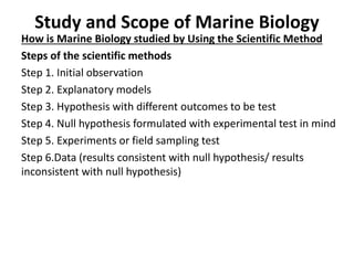 Introduction to marine biology (Dr Zubia Masood SBKWU) | PPTX
