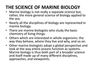 Introduction to marine biology (Dr Zubia Masood SBKWU) | PPTX
