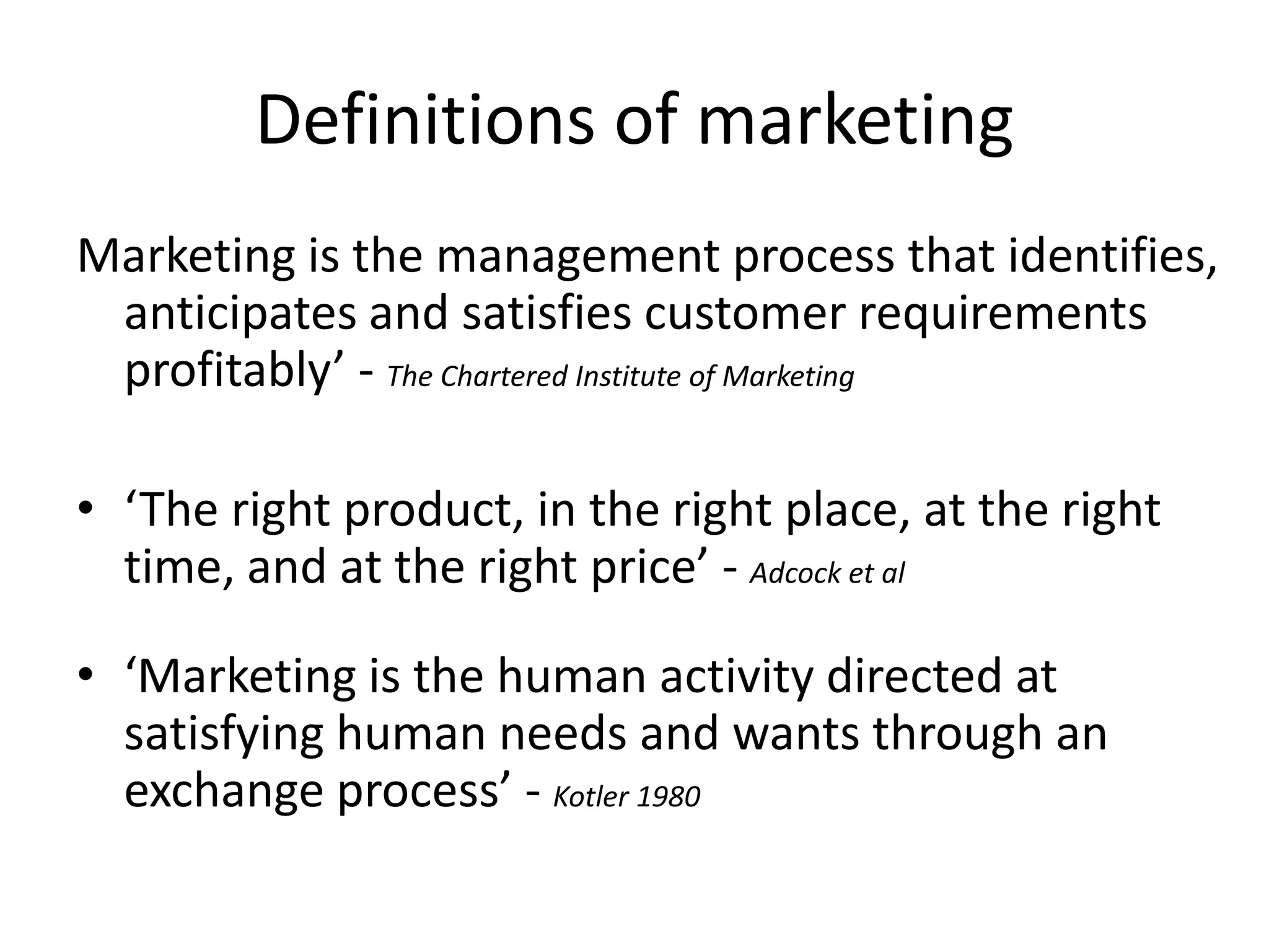 Introduction to marketing | PPT
