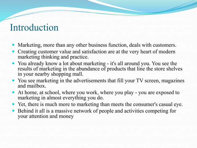 Introduction to marketing | PPT