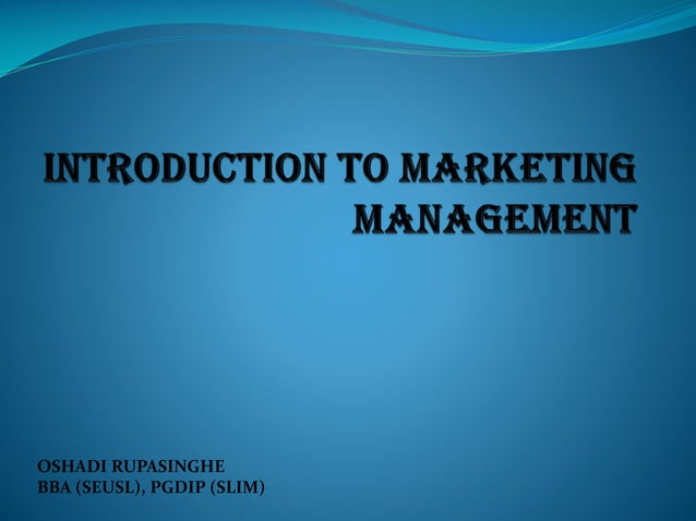 Introduction to marketing management-1.pdf | Marketing and Advertising ...