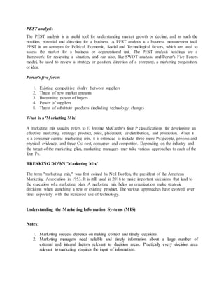 STUDY4JOB.COM Introduction to marketing management (SOURCE: SMU) | DOCX