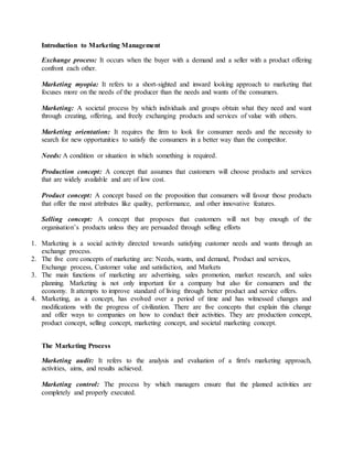 STUDY4JOB.COM Introduction to marketing management (SOURCE: SMU) | PDF