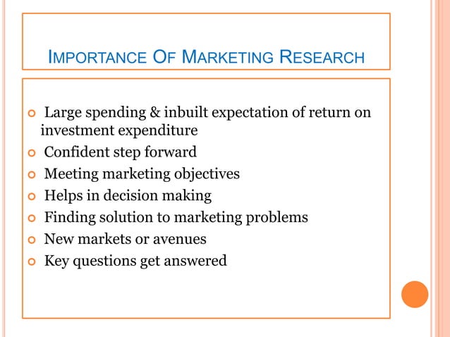 Introduction to marketing research | PPTX | Business Administration ...