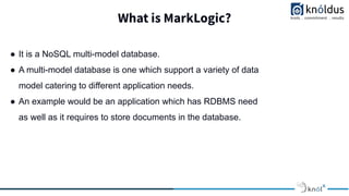 _Introduction to MarkLogic | PDF | Databases | Computer Software and Applications