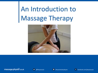 Introduction to Massage Therapy Presentation | PPTX