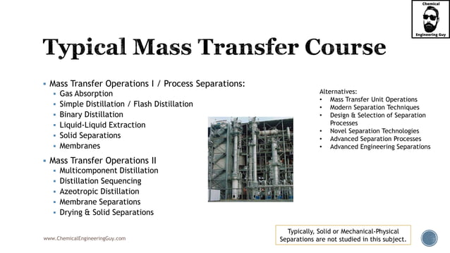 Introduction to Mass Transfer Operations (1 of 5) | PDF