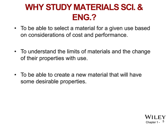 INTRODUCTION TO MATERIALS SCIENCE.ppt | Geology | Science
