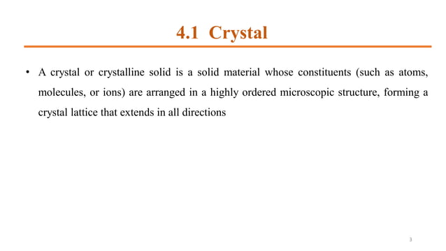 Chapter 4 Crystal Structures | PDF