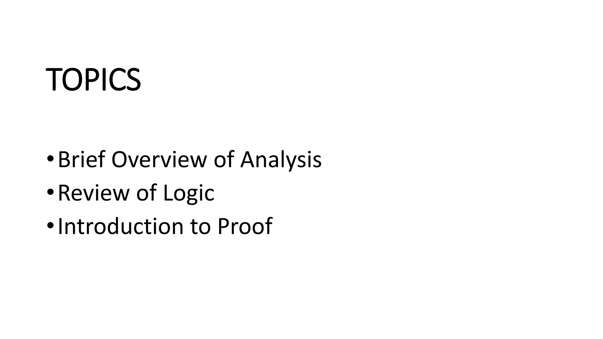 Introduction to mathematical analysis | PPTX