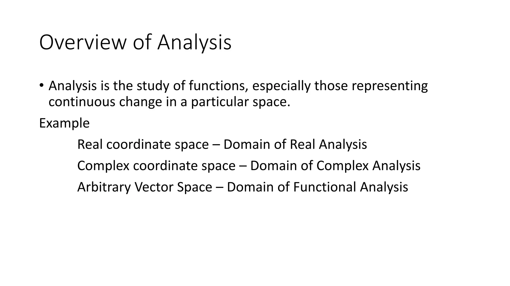 Introduction to mathematical analysis | PPT